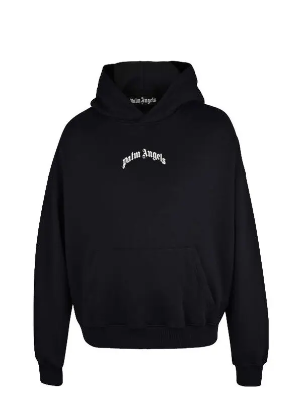 Palm Angels Logo Hoodie - Black