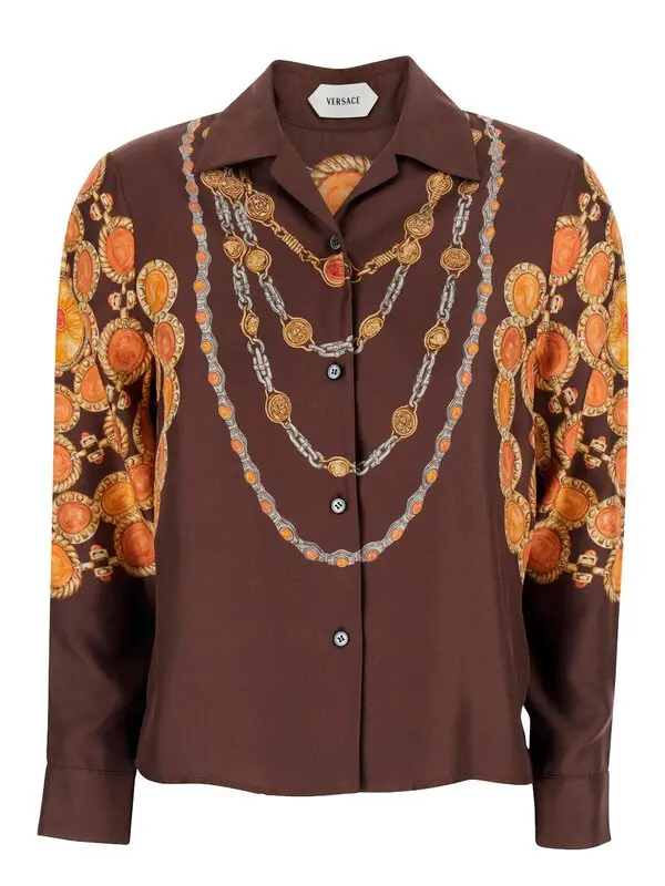 Versace Printed Silk Shirt - Multicolor