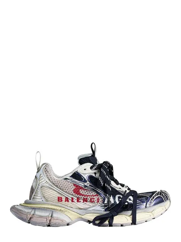 Balenciaga 3xl Split Worn-out Effect Sneakers - White
