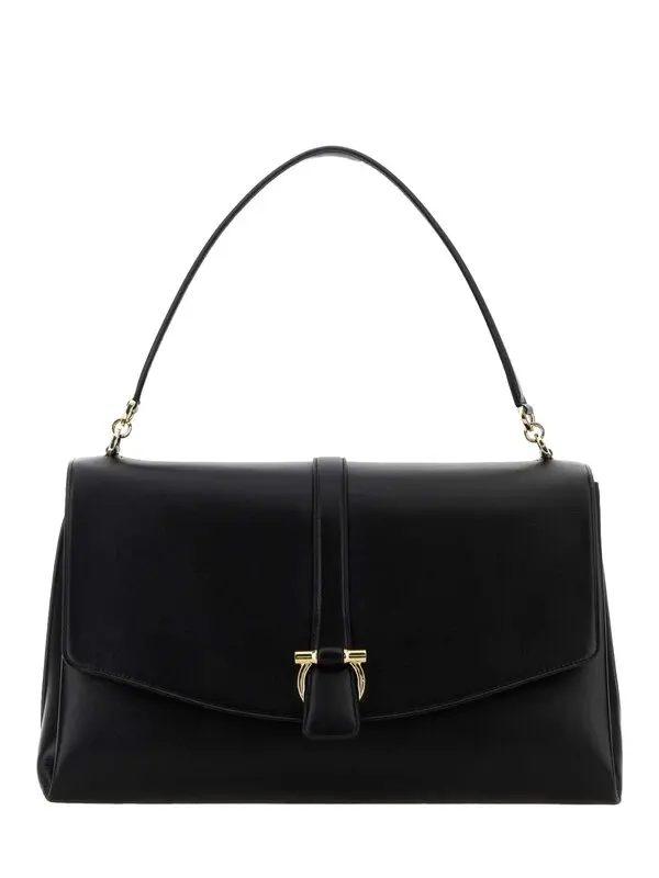 FERRAGAMO Salvatore Leather Shoulder Bag - Black