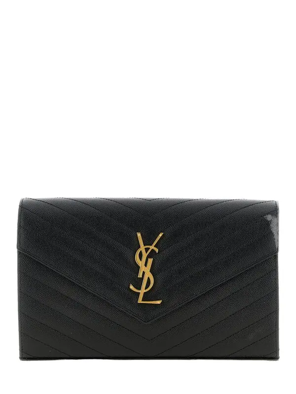 Saint Laurent Monogram Crossbody Bag - Black