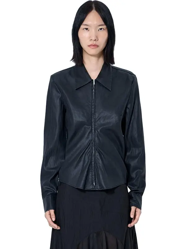Our Legacy Slim Zip Shirt - Black