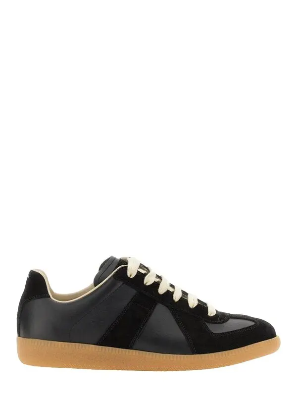 MAISON MARGIELA Replica Leather Sneakers - Black