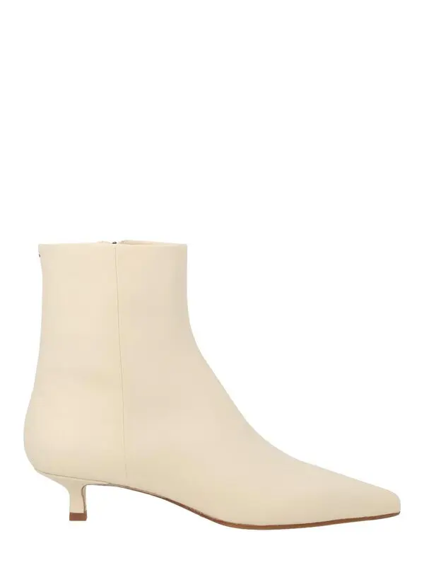 AeydĒ Sofie Nappa Leather Ankle Boots - Cream