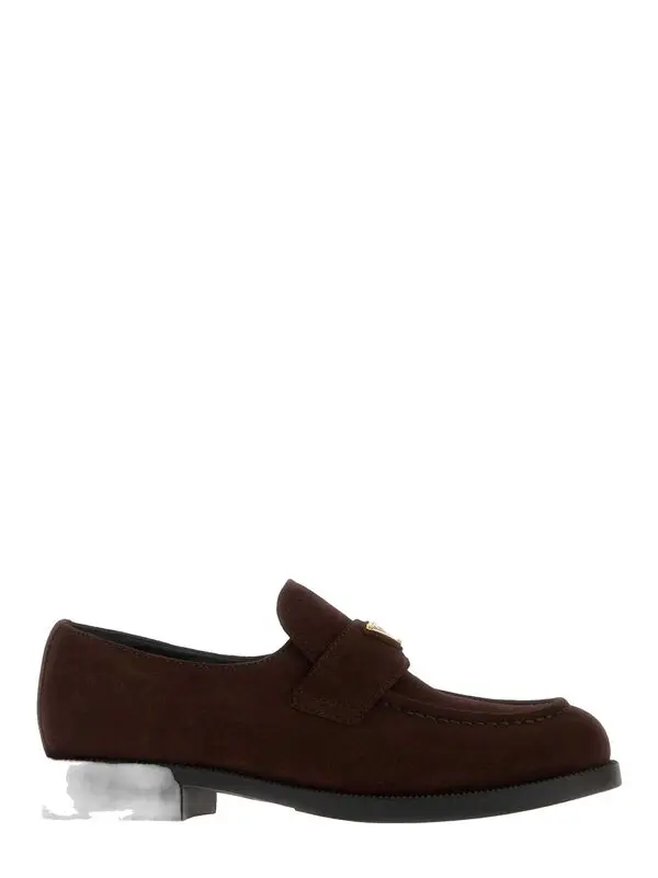 Prada Leather Sandals With Knot Detailing - Brown