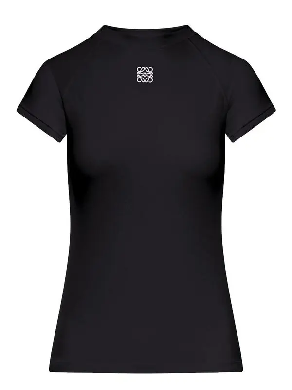 Loewe Small Fit T-shirt With Anagram Embroidery - Black