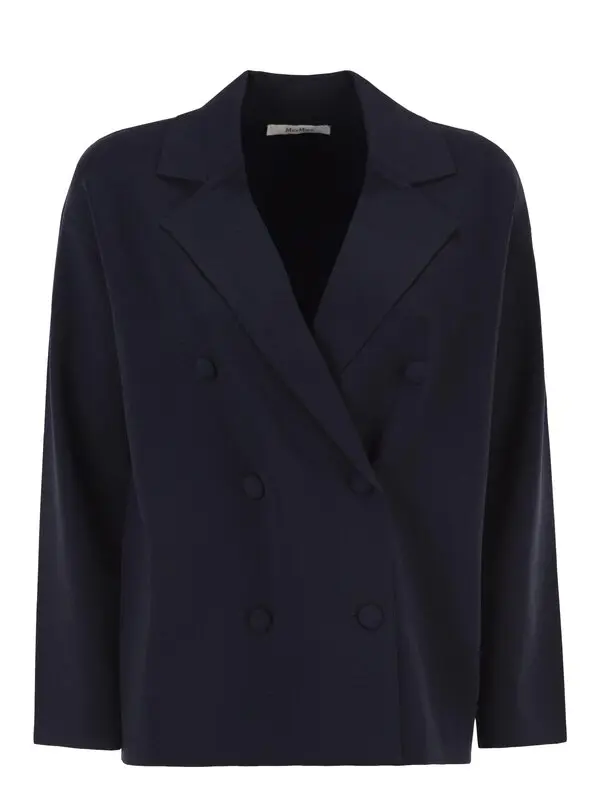 Max Mara Double-breasted Viscose Crêpe Jacket - Multicolor