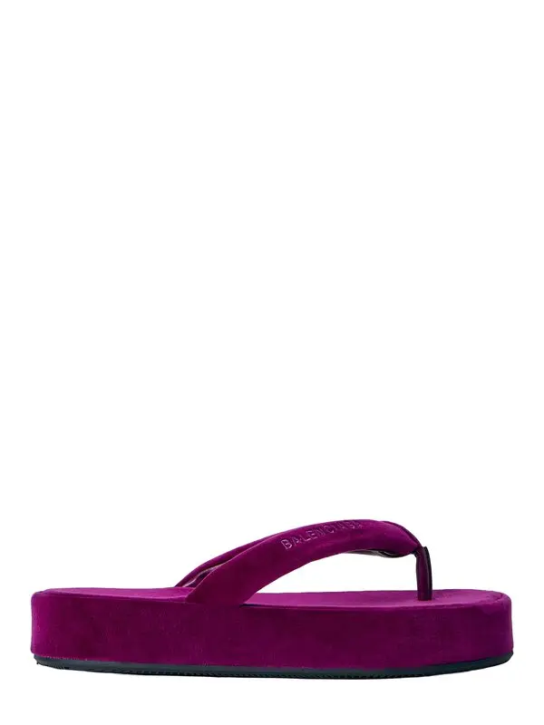 Balenciaga Jet Lag Thong-strap Platform Sandals - Purple