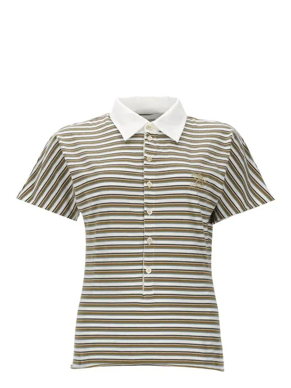 GOLDEN GOOSE Striped Polo Shirt - Multicolor