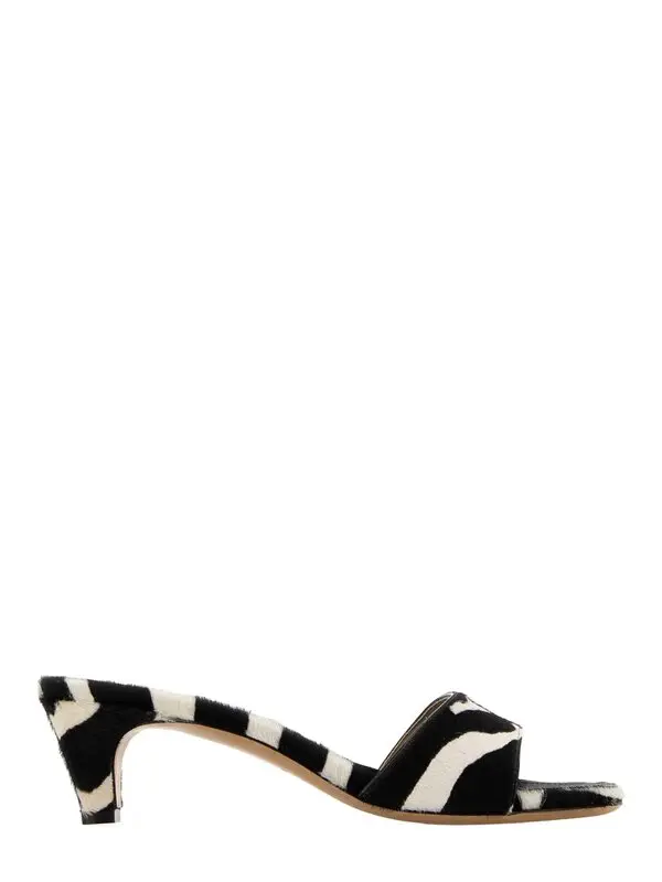 FERRAGAMO Salvatore Calf Hair Tatiana 40 Mules - Multicolor