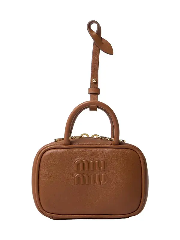 Miu Miu Micro Beau Leather Bag - Brown