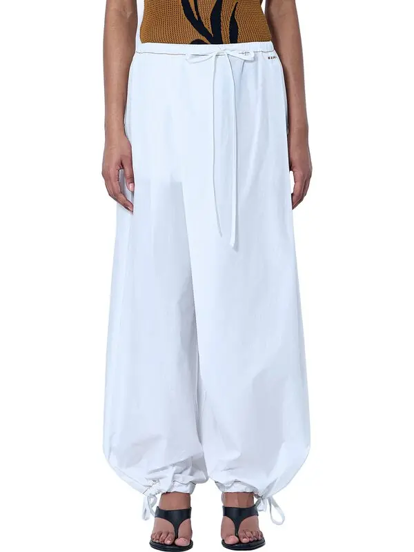 Marni Wide-leg Drawstring Trousers - White