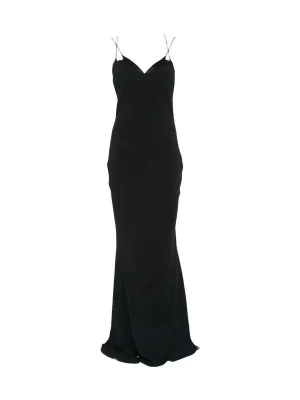 TOM FORD Bias-cut Double Strap Gown - Black