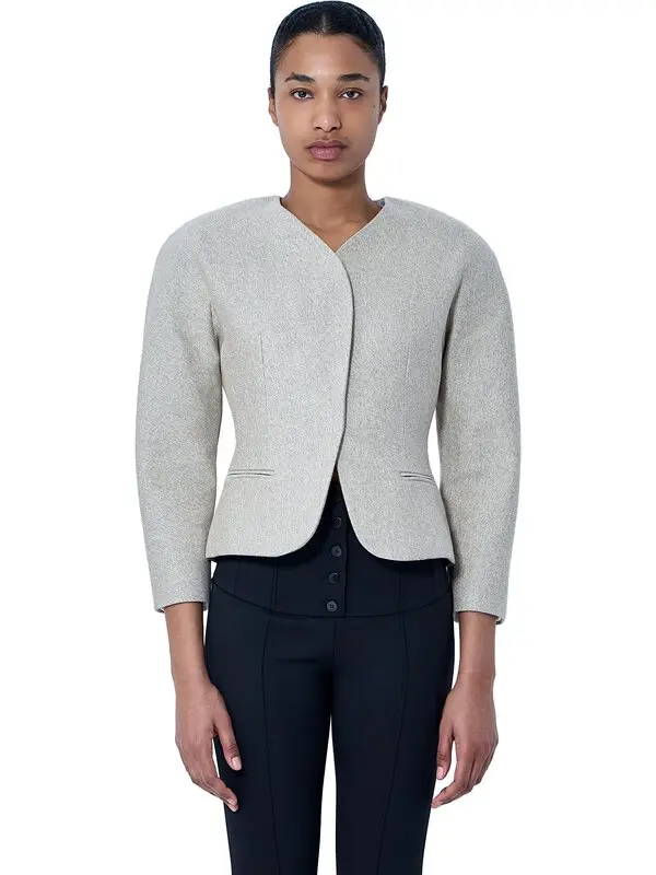 Jacquemus La Petite Veste Ovalo Jacket - Cream