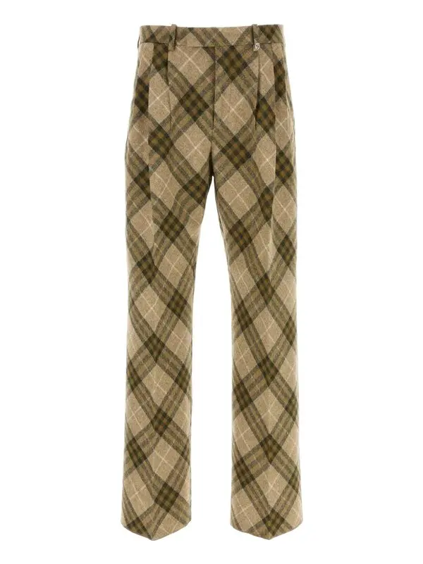 Burberry Embroidered Wool Pants - Multicolor