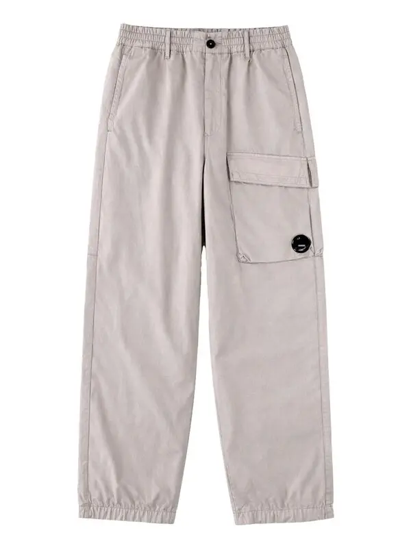 C.P. COMPANY Cargo Pants With Logo Patch - Cream