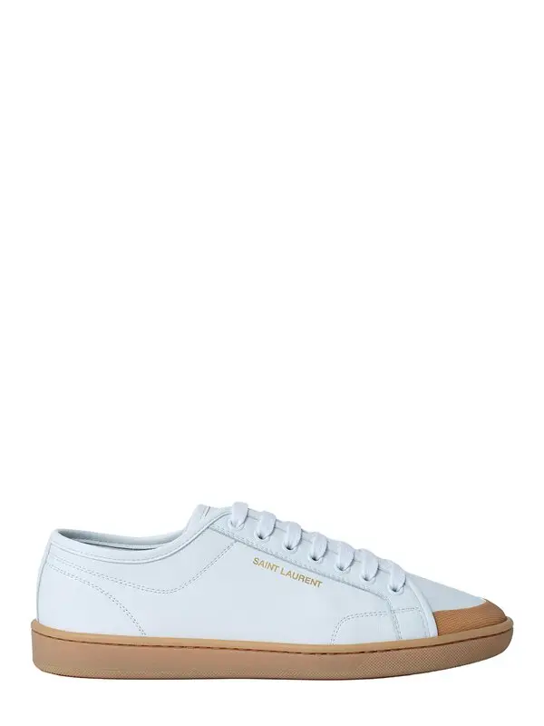 Saint Laurent Sl/39 Low-top Sneakers In Smooth-grain Leather - White
