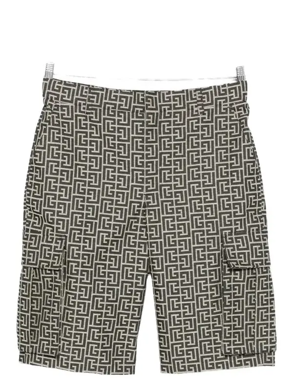Balmain Monogrammed Cargo Shorts - Multicolor