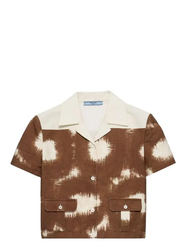 Prada Printed Cotton Shirt - Brown