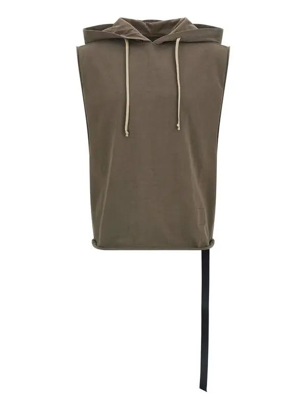 Rick Owens Hooded Tunic Top - Brown