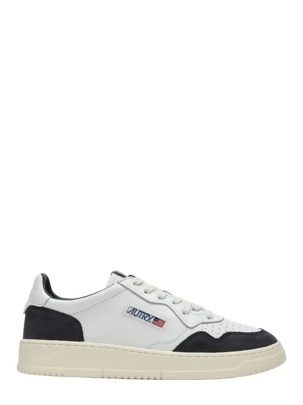 AUTRY Medalist Low Top Leather And Suede Sneakers - Blue