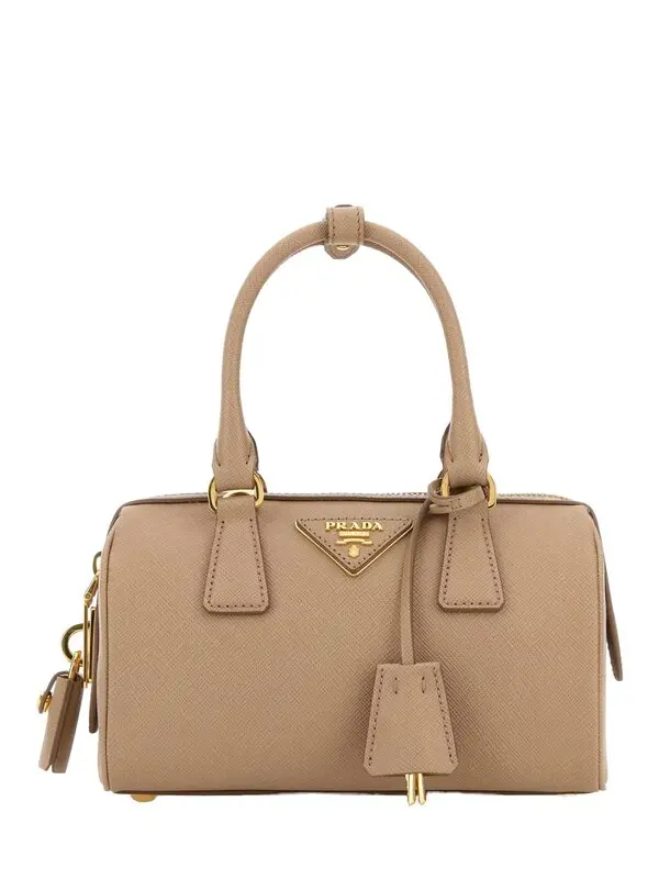 Prada Cappuccino Leather Handbag - Brown