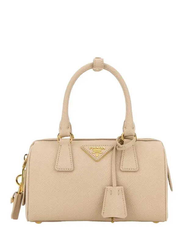Prada Sand Leather Handbag - Brown