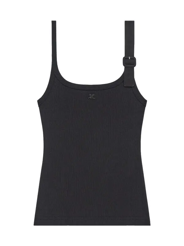 COURREGES 90s Buckle Detail Top - Black