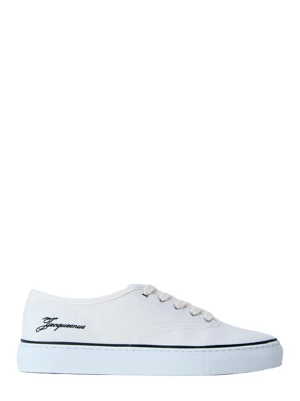 Jacquemus Féfé Canvas Low Top Sneakers - White