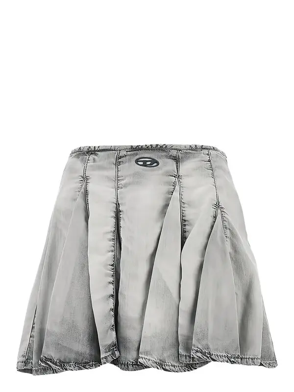 DIESEL® De-spiki Stonewashed Lyocell Skirt - Black