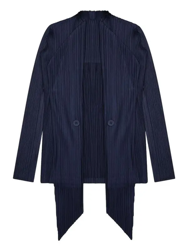 Issey Miyake Pleated Cardigan - Blue