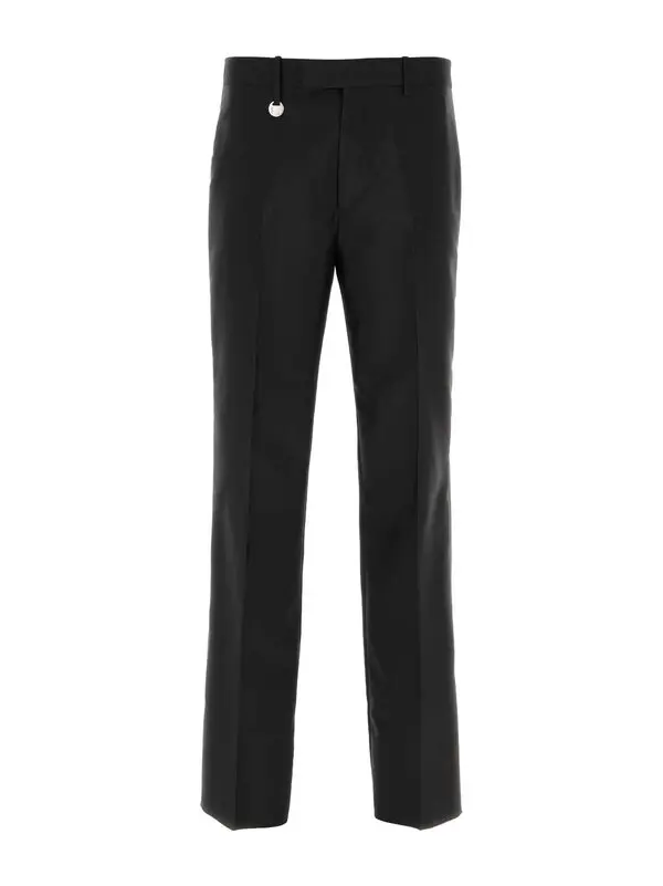 Burberry Wool Blend Wide-leg Pants - Black