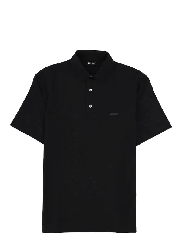 Zegna Regular Fit Polo Shirt - Black