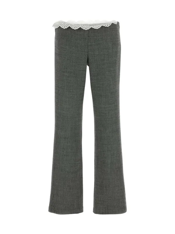 Magda Butrym Stretch Wool Pant - Gray