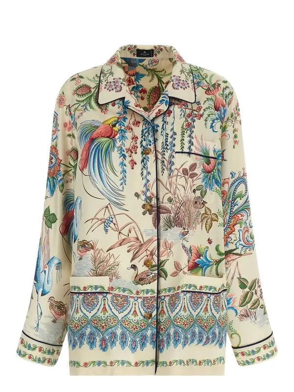 Etro Flora E Fauna Print Shirt - Multicolor
