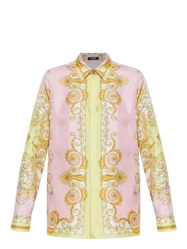 Versace Medusa Print Silk Shirt - Multicolor