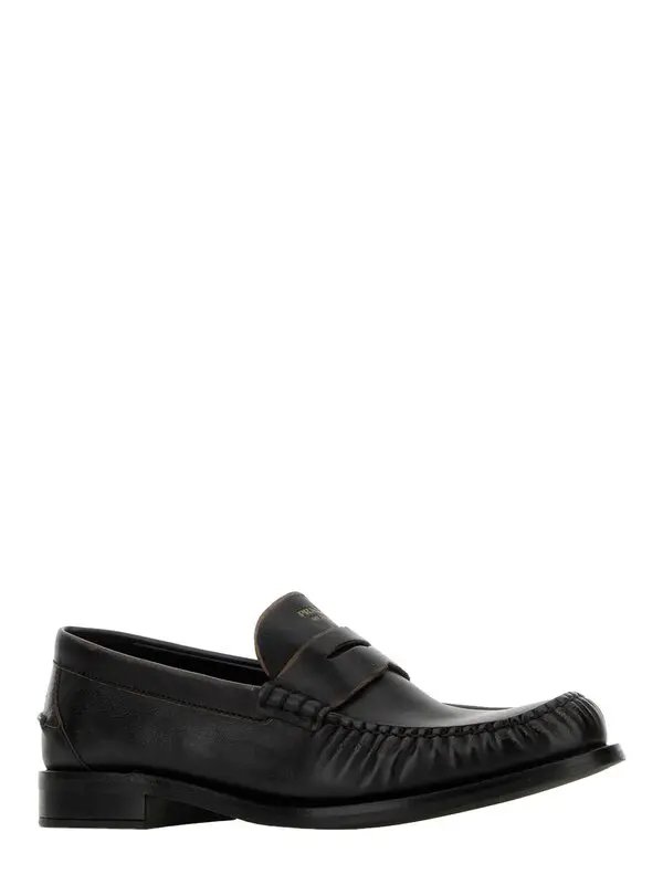Prada Calf Leather Loafers - Black