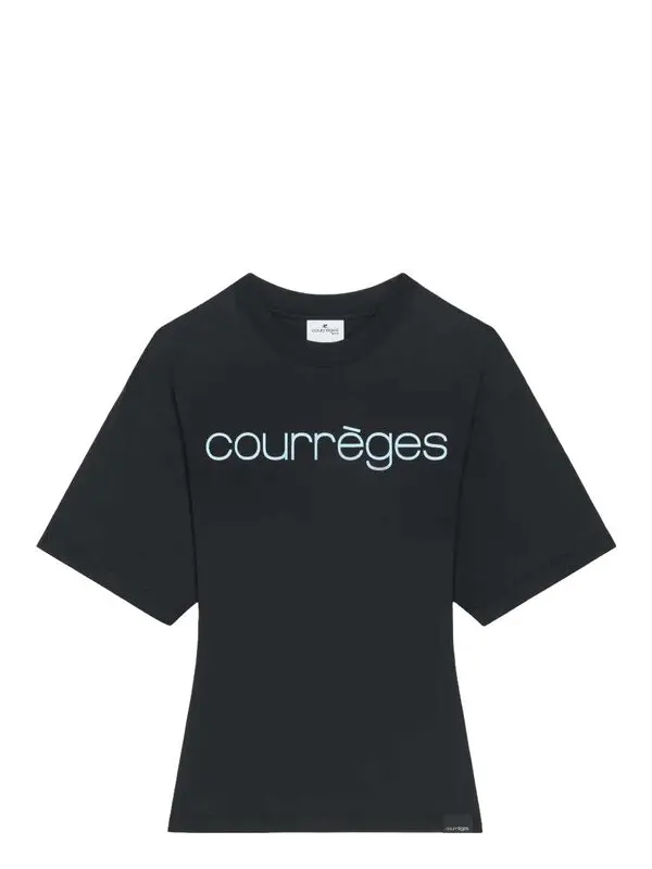 COURREGES Logo T-shirt - Black