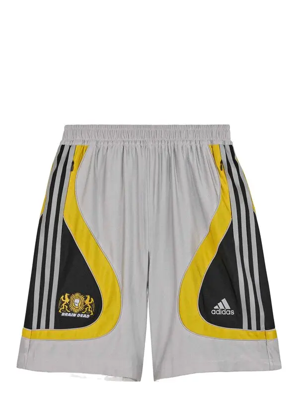ADIDAS ORIGINALS X BRAIN DEAD Metallic Football Style Shorts - Silver