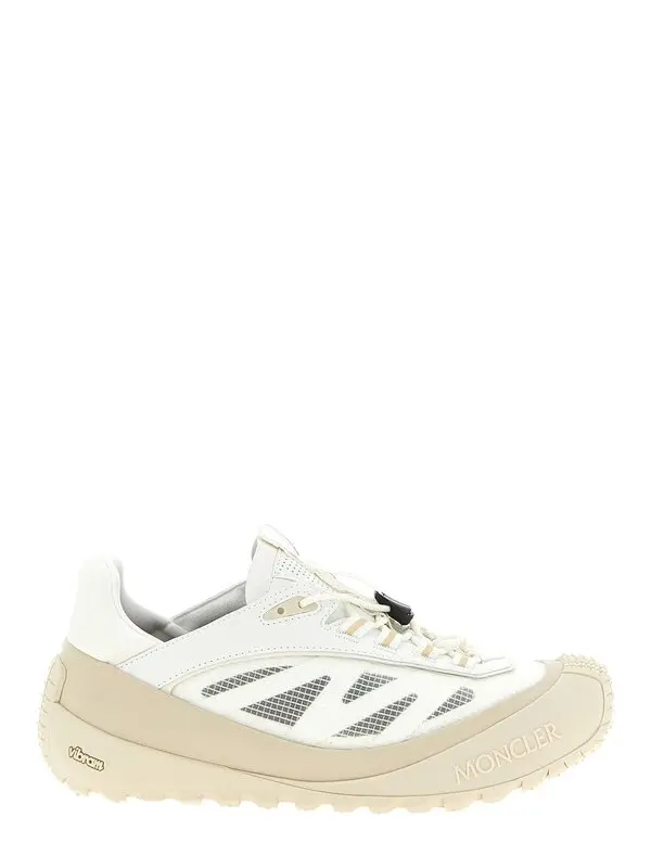 Moncler Trailgrip Lp Suede And Nubuck Sneakers - Cream