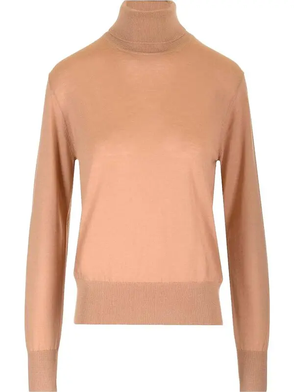 FORTE_FORTE Superfine Merino Wool Turtleneck Sweater - Brown