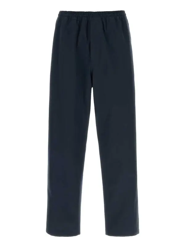 Prada Navy Cotton Trousers - Blue