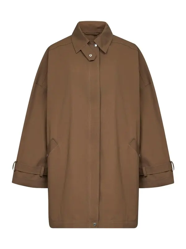 TOTEME Hazel Organic Cotton Oversized Trench Jacket - Multicolor