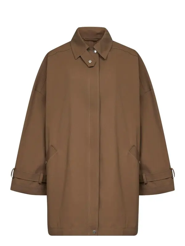 TOTEME Hazel Organic Cotton Oversized Trench Jacket - Multicolor