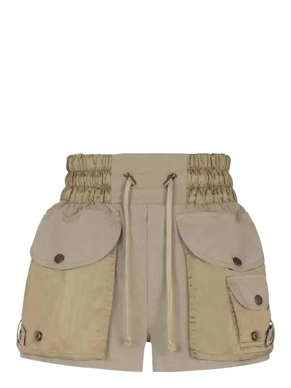 Balmain Elasticated Waist Cargo Shorts - Green