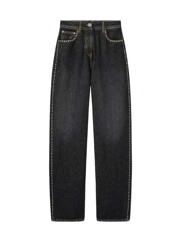 Versace Studded Denim Trousers - Black