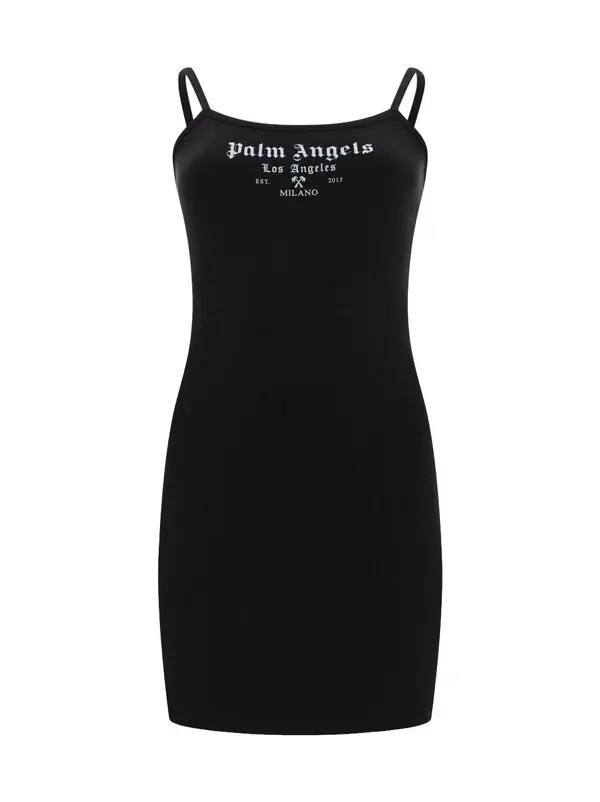 Palm Angels Milan La Con Logo Dress - Black