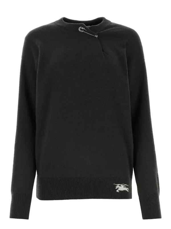 Burberry Anthracite Cashmere Sweater - Gray