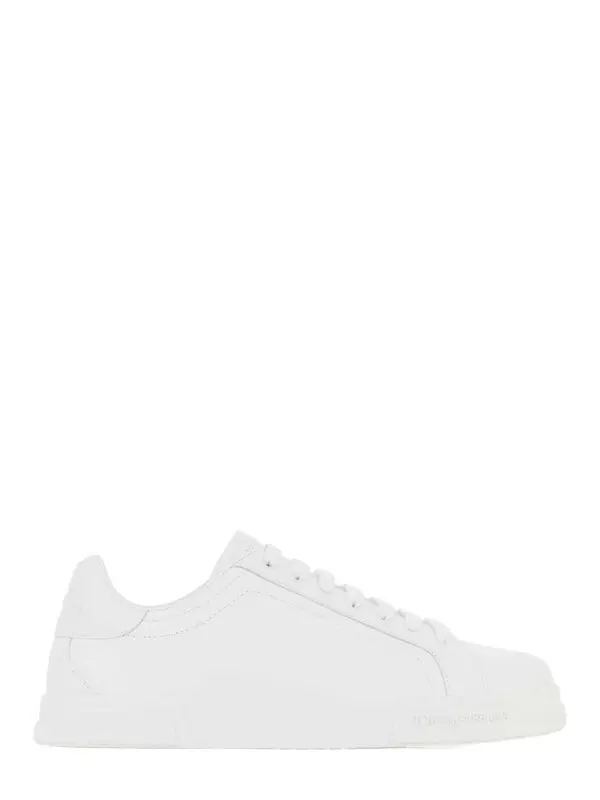Dolce & Gabbana Portofino Leather Sneakers - White