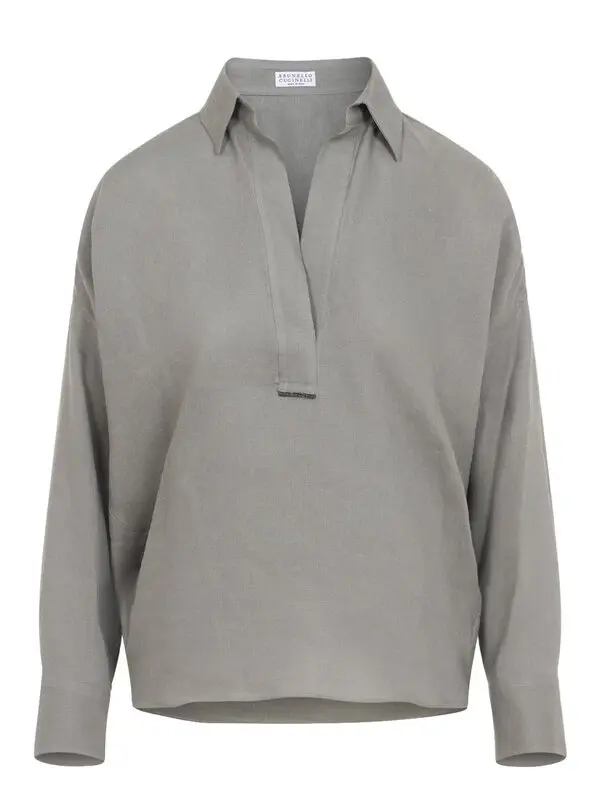 Brunello Cucinelli Linen Blouse - Green